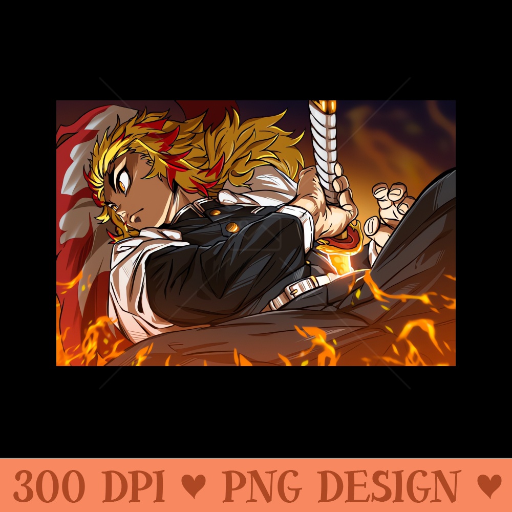 Fire swordsman - Sublimation templates PNG | Inspire Uplift