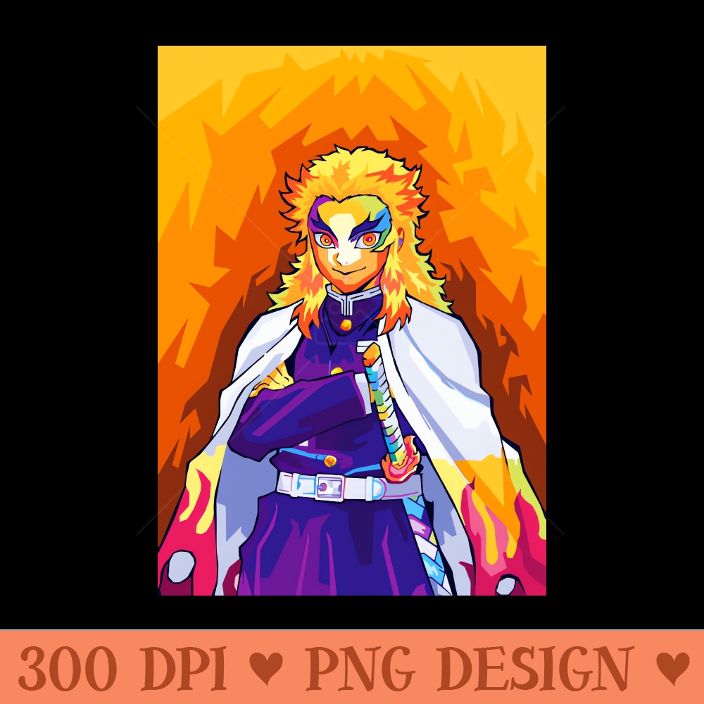 Rengoku Kyojuro - High Quality PNG Files | Inspire Uplift
