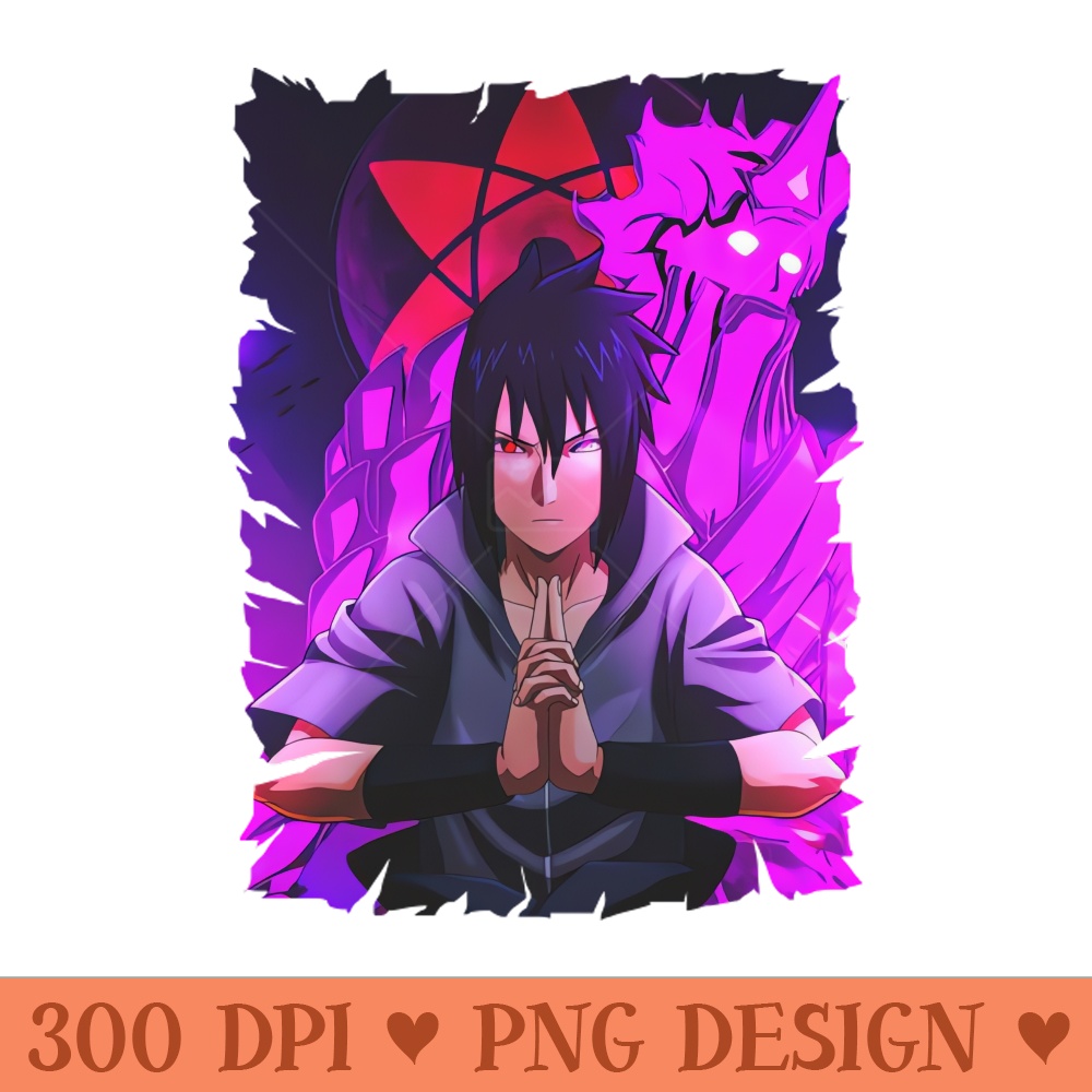 SASUKE UCHIHA MERCH VTG - Sublimation images PNG download | Inspire Uplift