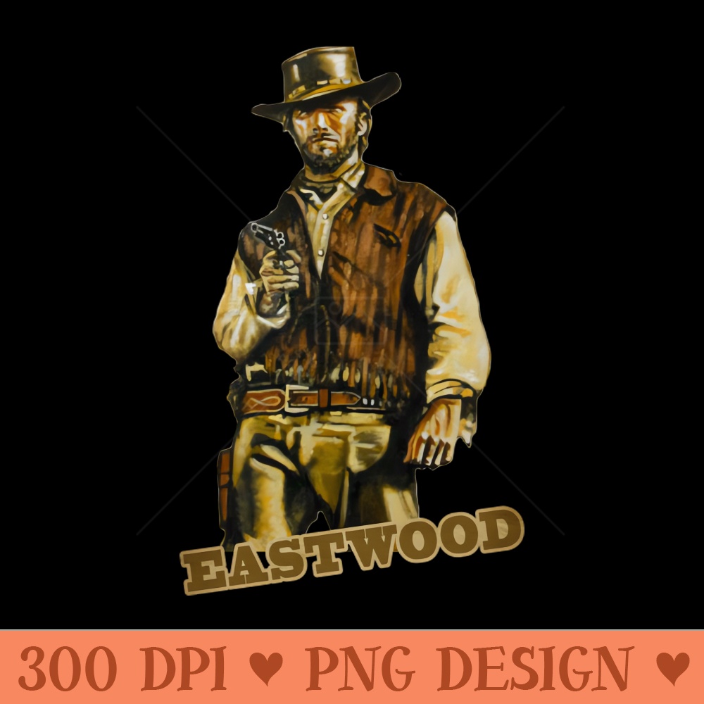 Clint eastwood - Sublimation clipart PNG | Inspire Uplift