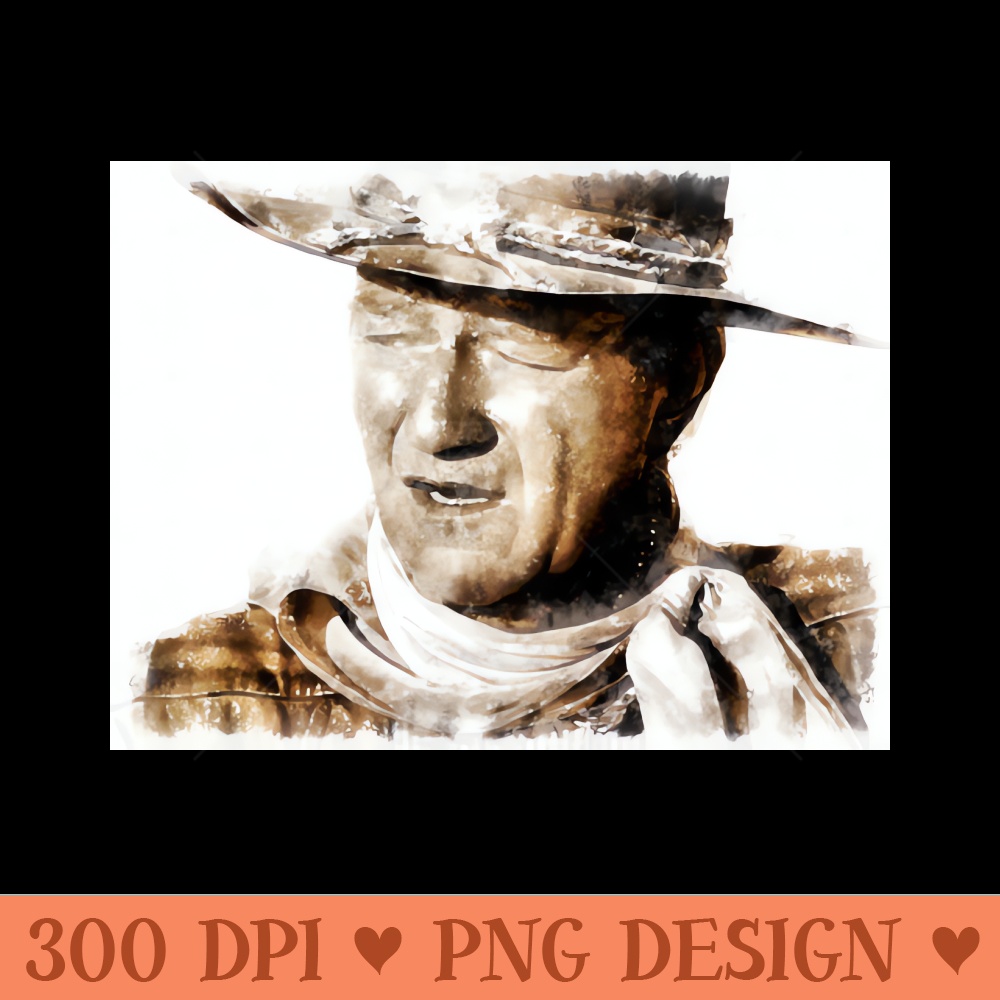 The portrait of John Wayne - PNG Graphics Download - Inspire Uplift