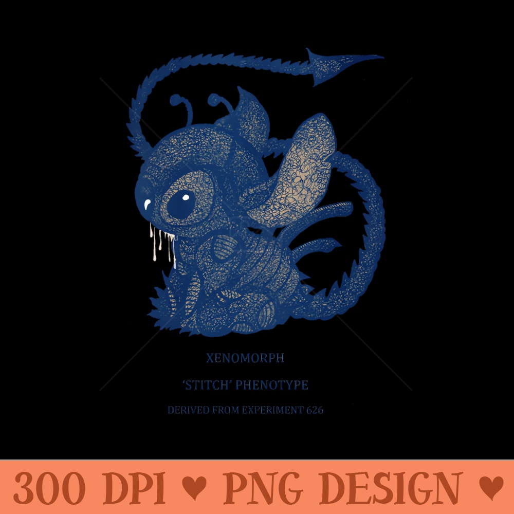 Stitch Xenomorph - Printable PNG Images | Inspire Uplift