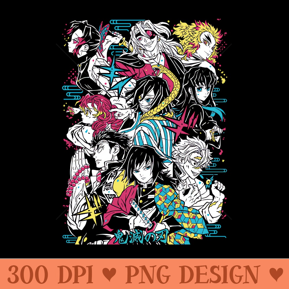 Hashiras Pillars of Strength Design 01 - PNG Art Files | Inspire Uplift