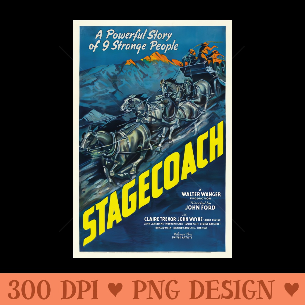 Stagecoach Movie Poster - PNG design downloads - Inspire Uplift