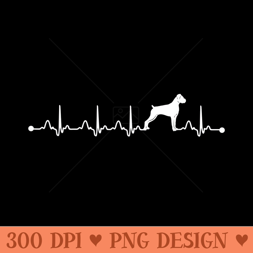 Boxer Uncropped Ears Heartbeat EKG Funny Dog Mom - Sublimati | Inspire ...
