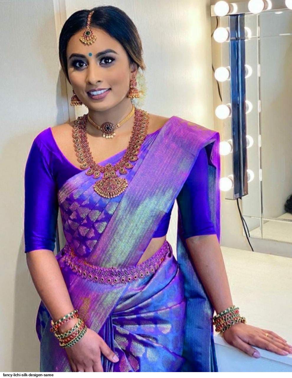 Deep Blue Color Womens's Saree Indian Wedding Party Wear Pak | Inspire ...