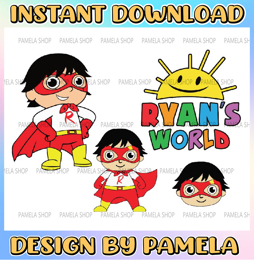 Ryans World Characters PNG SVG JPG Digital downloads, Birthd - Inspire ...