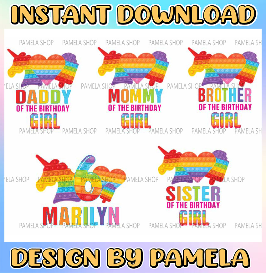 Personalized Name Pop It Birthday Png, Pop It Fidget Toy Bir | Inspire ...