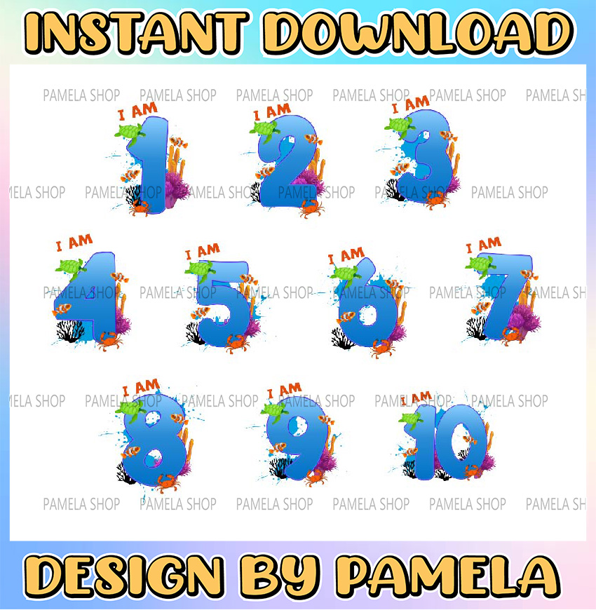 Sea Aquarium Birthday Numbers Png, Animals Aquarium Ocean Li - Inspire ...