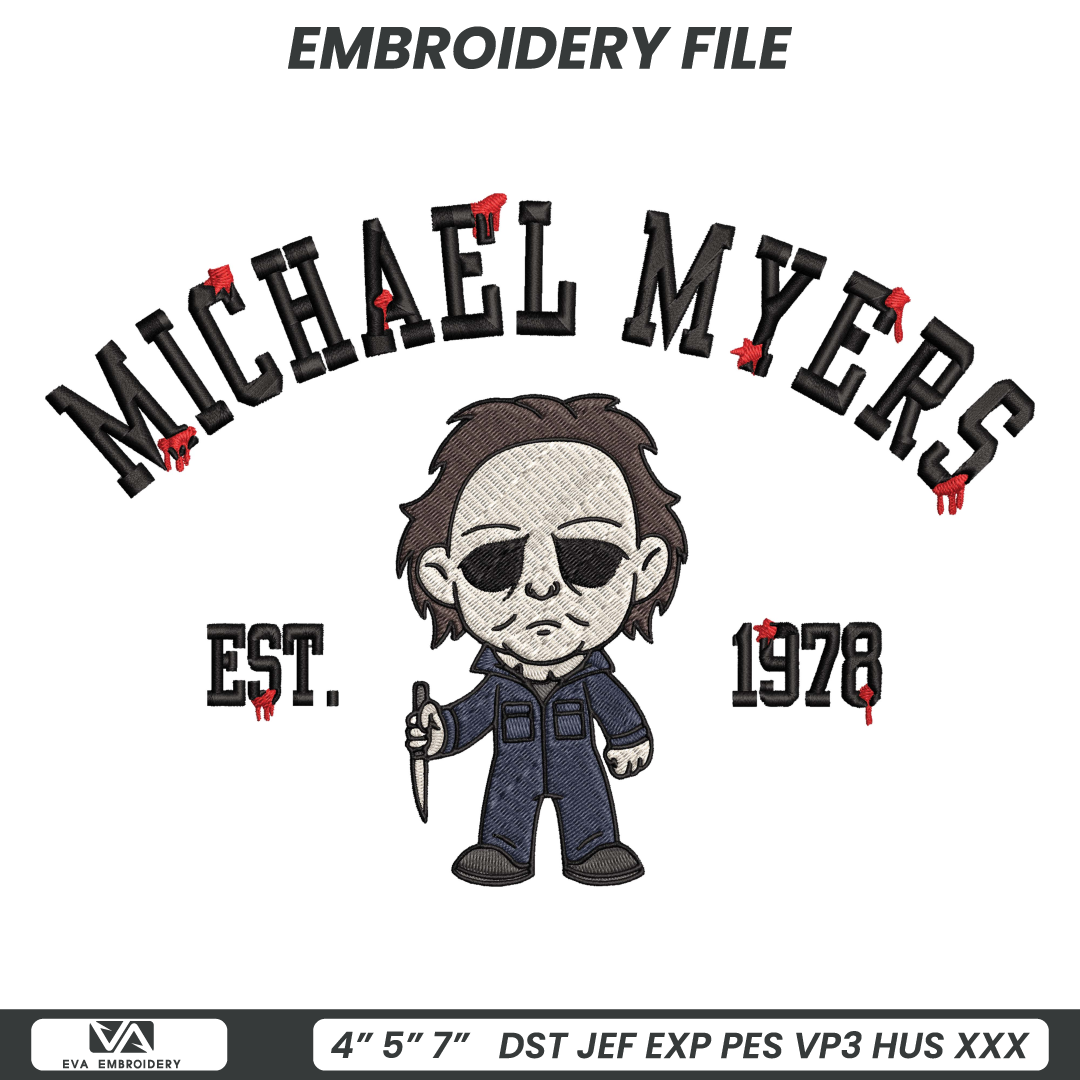Michael Myers Est 1978 Embroidery Design Download | Inspire Uplift