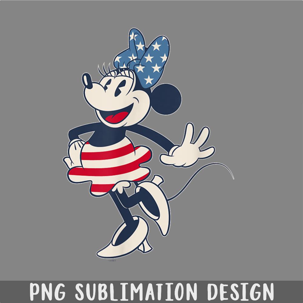 Disney Minnie Mouse Vintage Americana Design PNG. Instant Do | Inspire ...