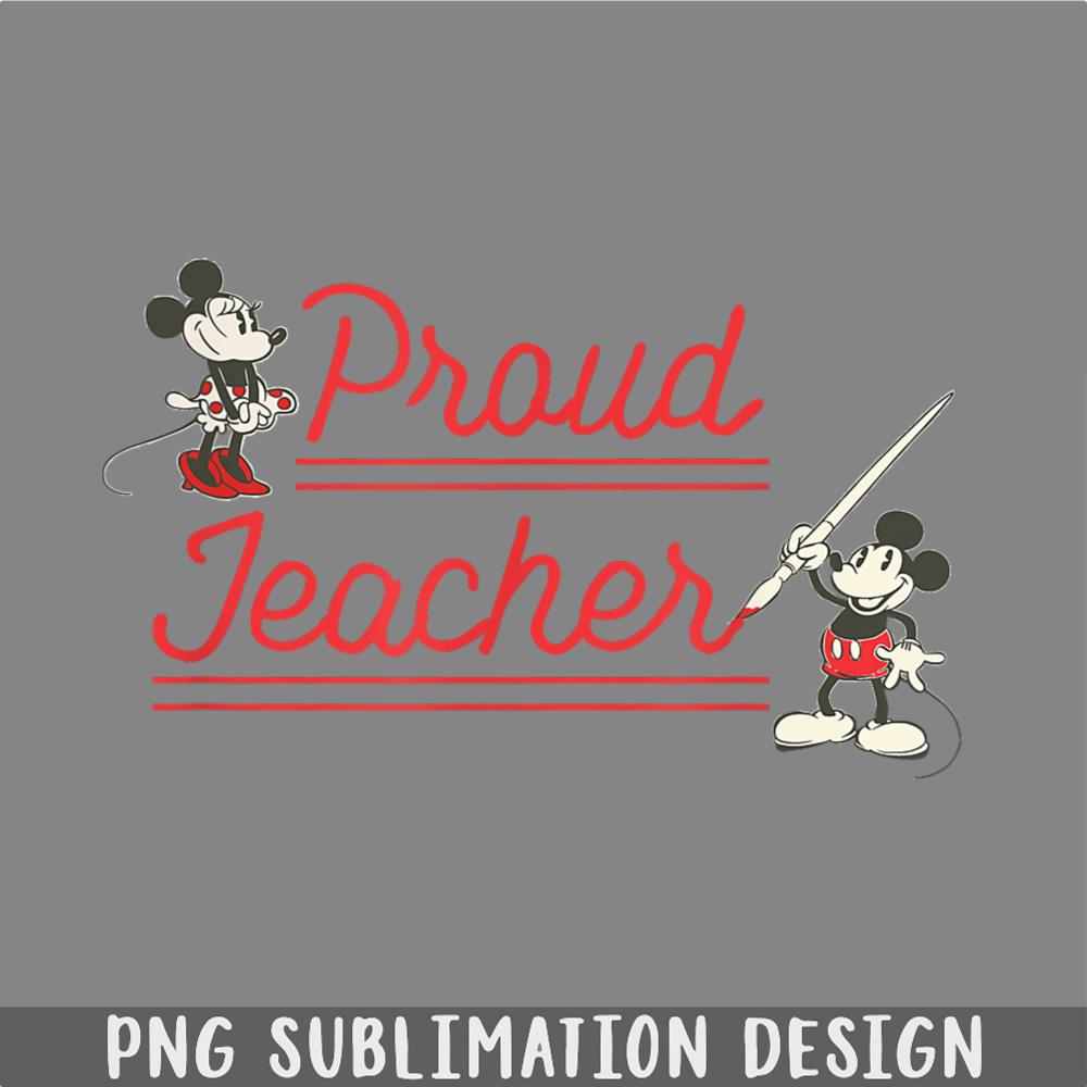 Disney Classic Mickey and Minnie Mouse Proud Teacher Retro D | Inspire ...