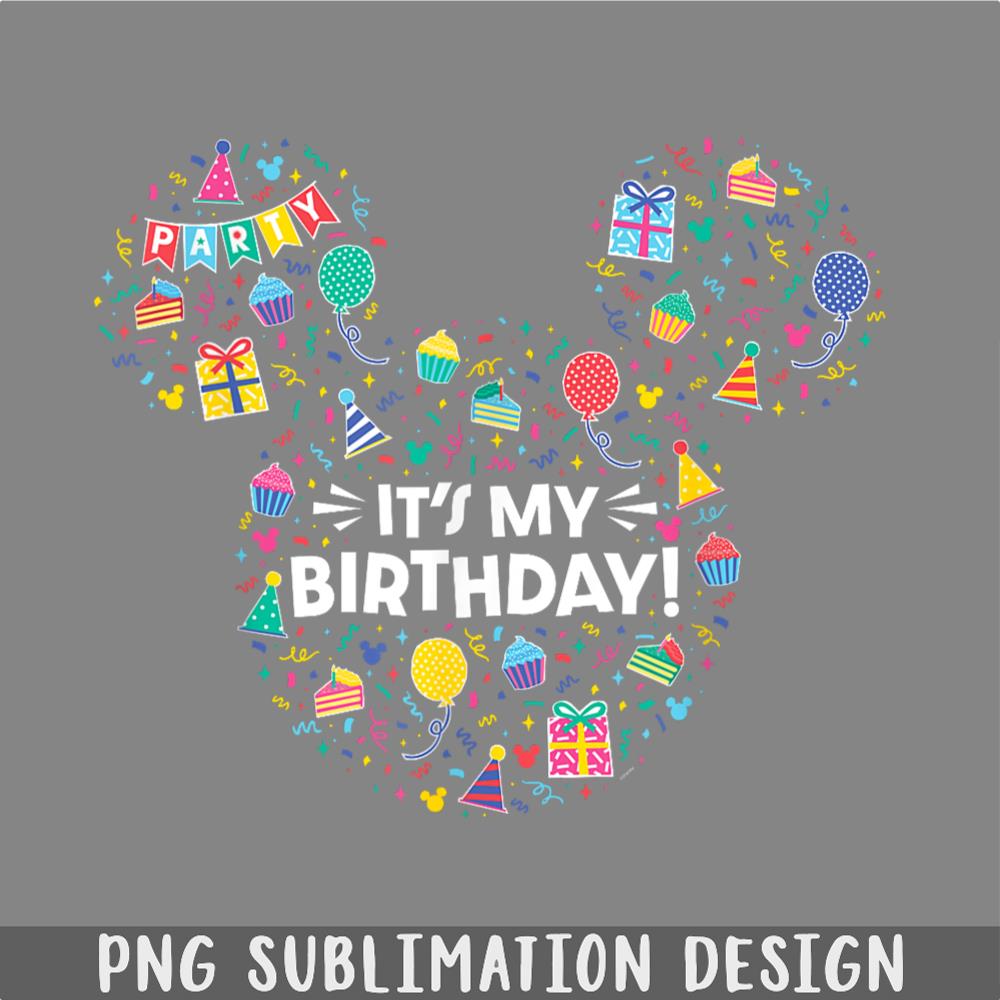 Disney Mickey Mouse Head Ears Icon Fill Itu2019s My Birthday | Inspire ...