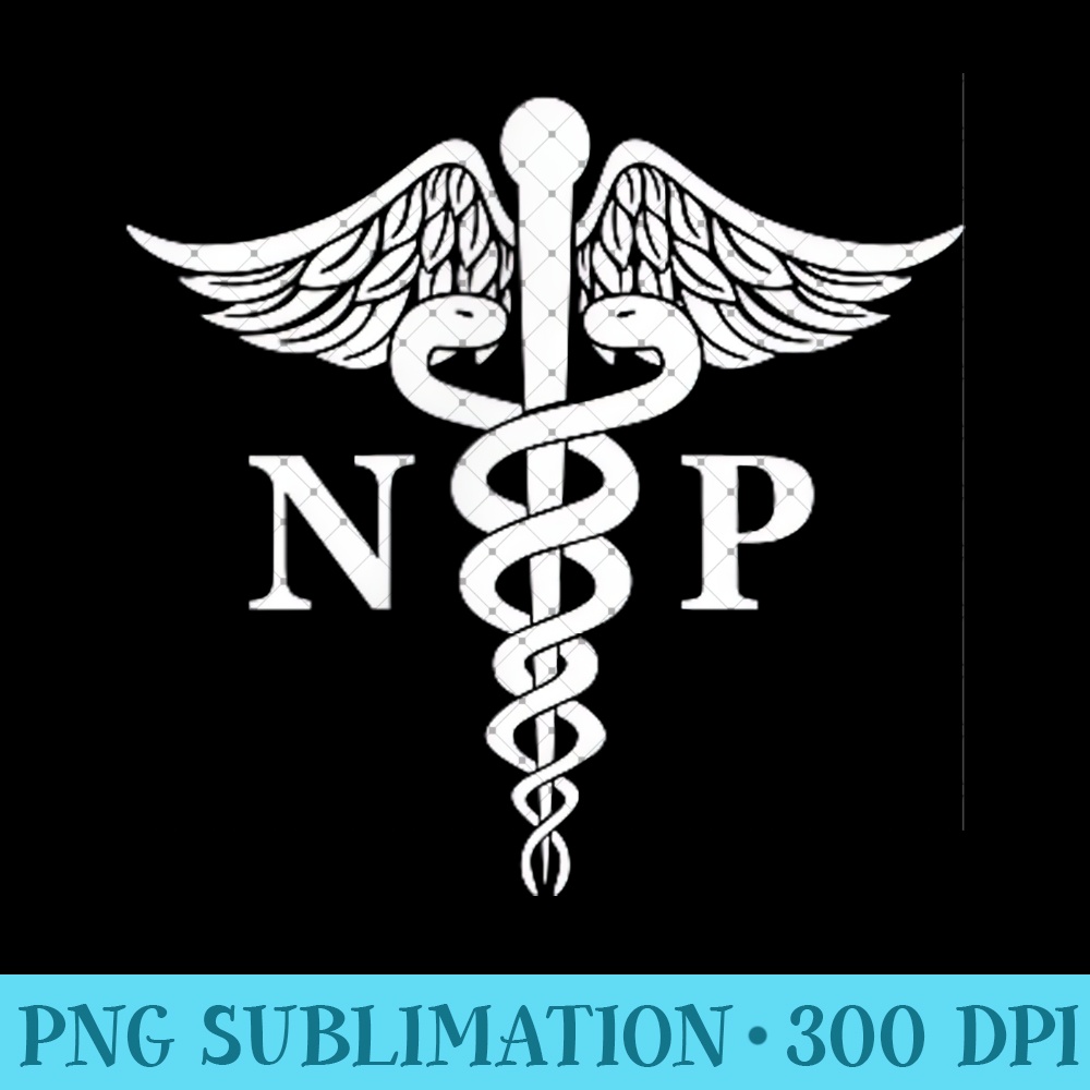 Nurse Practitioner Caduceus Medical Symbol Pocket Logo NP - - Inspire ...