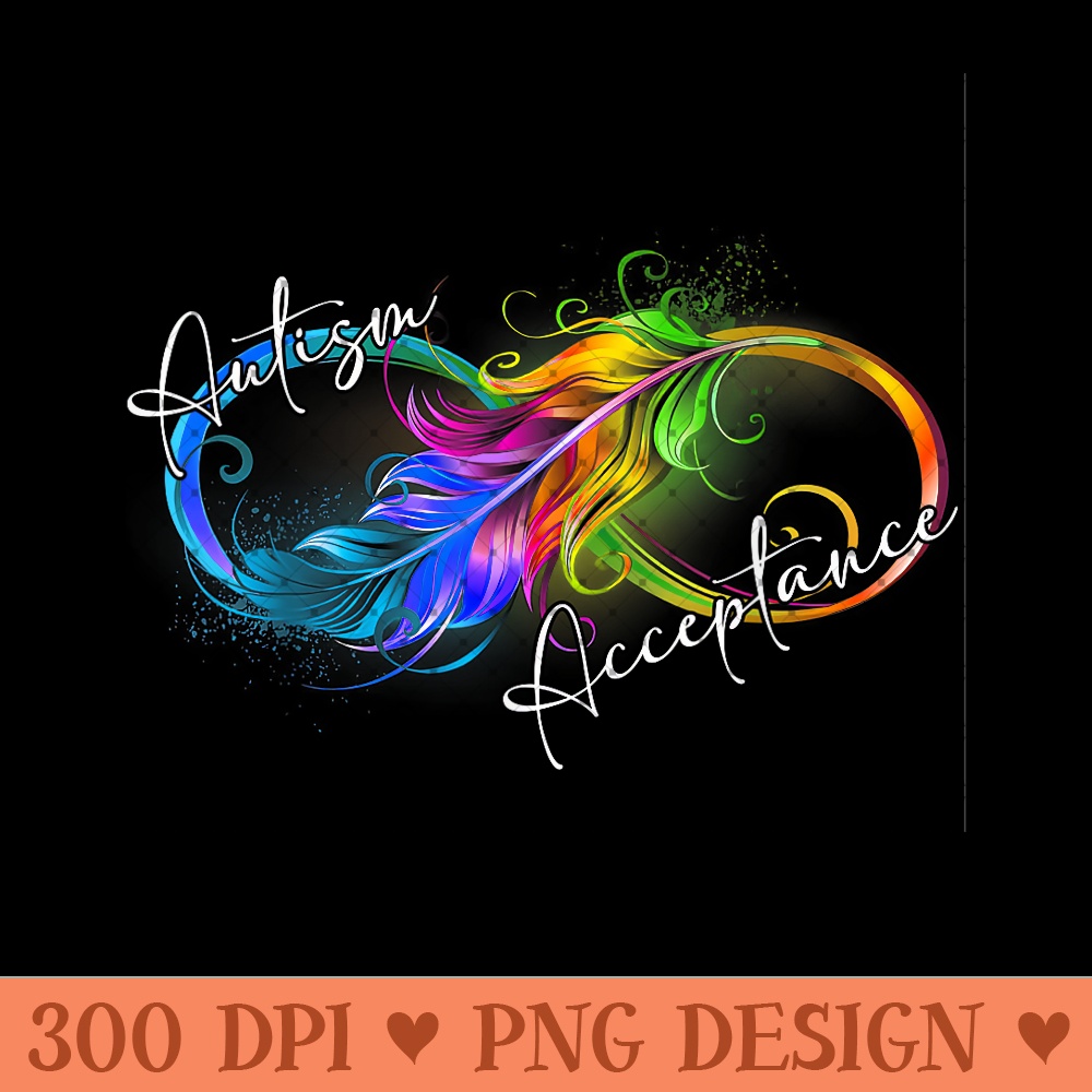 Autism Red Instead Infinity Symbol Autistic Acceptance - PNG - Inspire ...