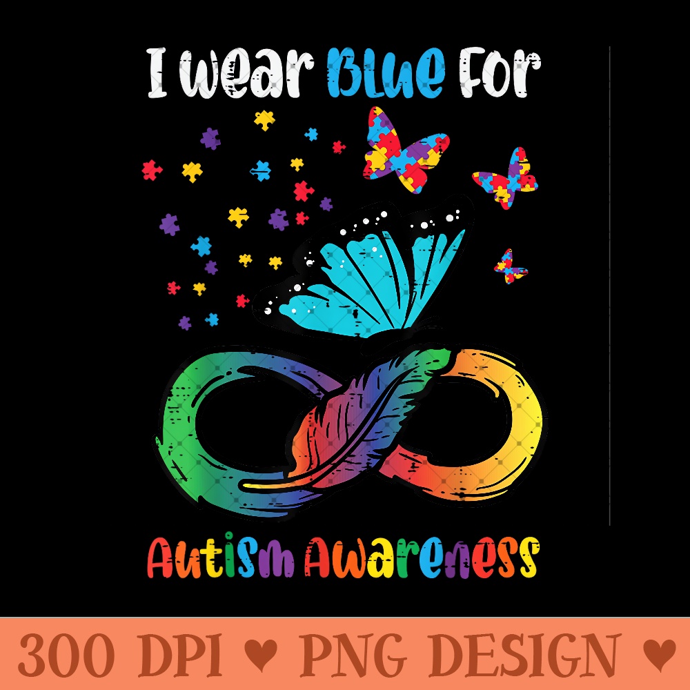 Blue For Autism Awareness Infinity Butterfly s - PNG Graphic | Inspire ...