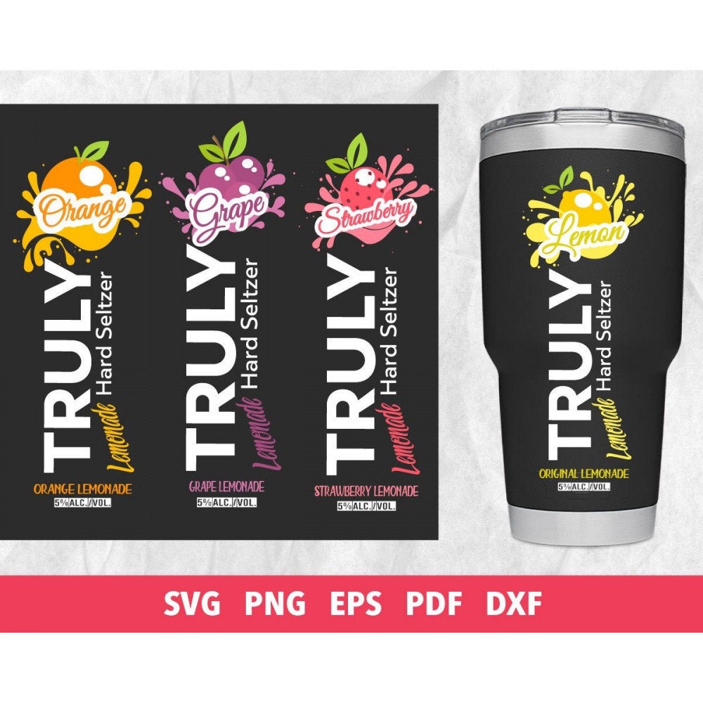 Plus 250 Truly lemonade hard seltzer svg bundle | Inspire Uplift