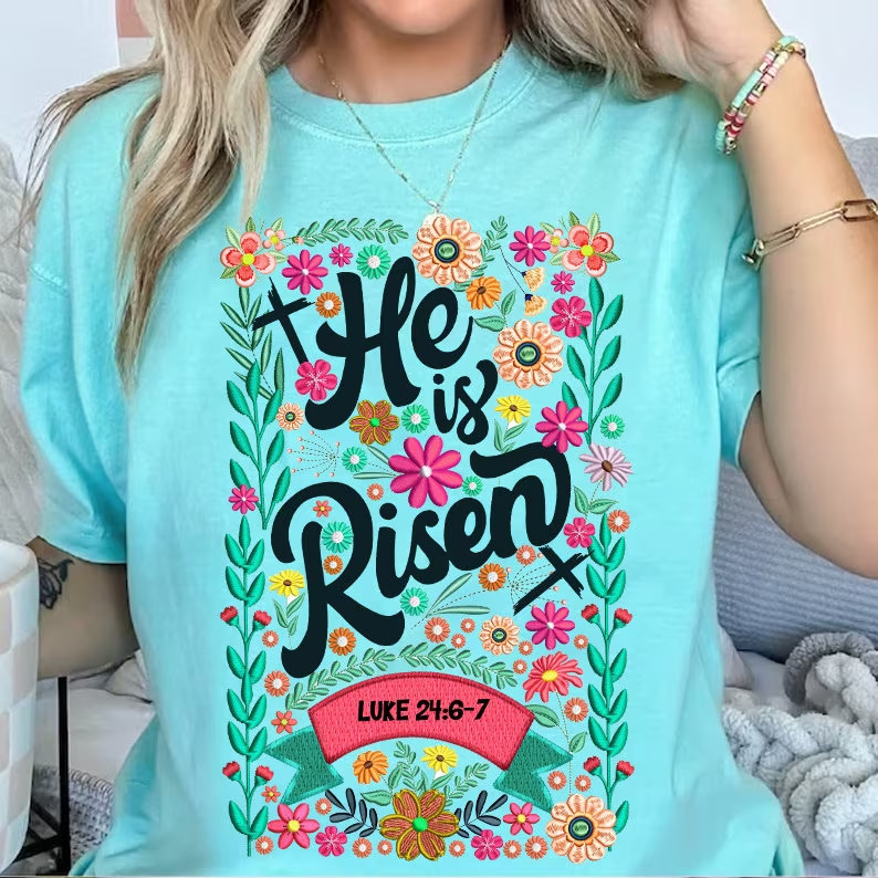 He is Risen png, Matthew 28:6, Retro Easter, Easter Christia - Inspire ...