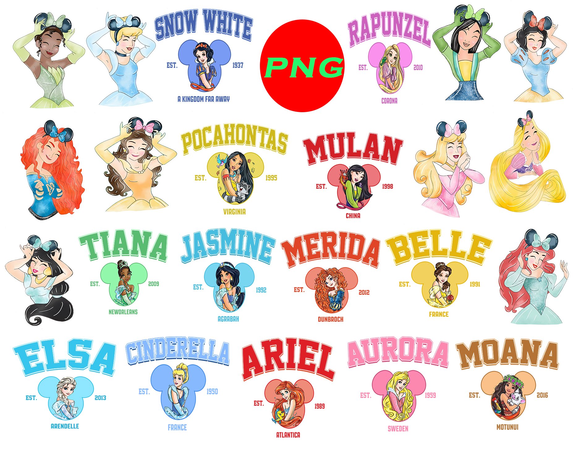 Disney Princesses Png,Family Vacation,Magical Kingdom,Squad, | Inspire ...