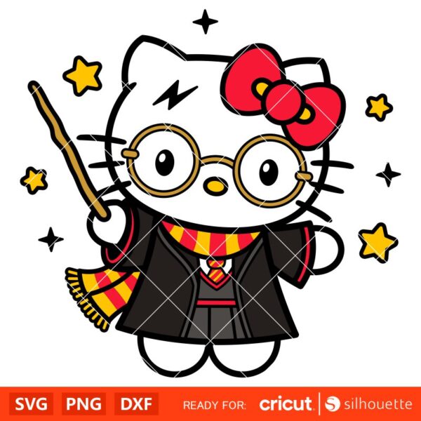 Hello Kitty Harry Potter Svg, Sanrio Svg, Disney Svg, Kawaii | Inspire ...