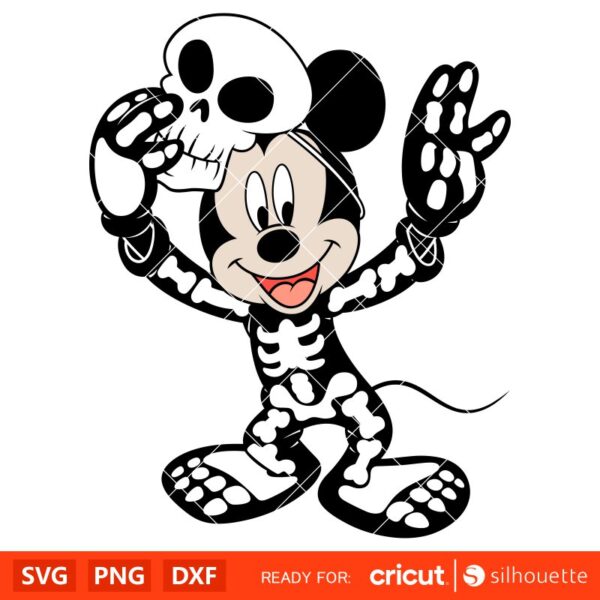 Mickey Mouse Skeleton Svg, Mickey Mouse Svg, Halloween Svg, | Inspire ...
