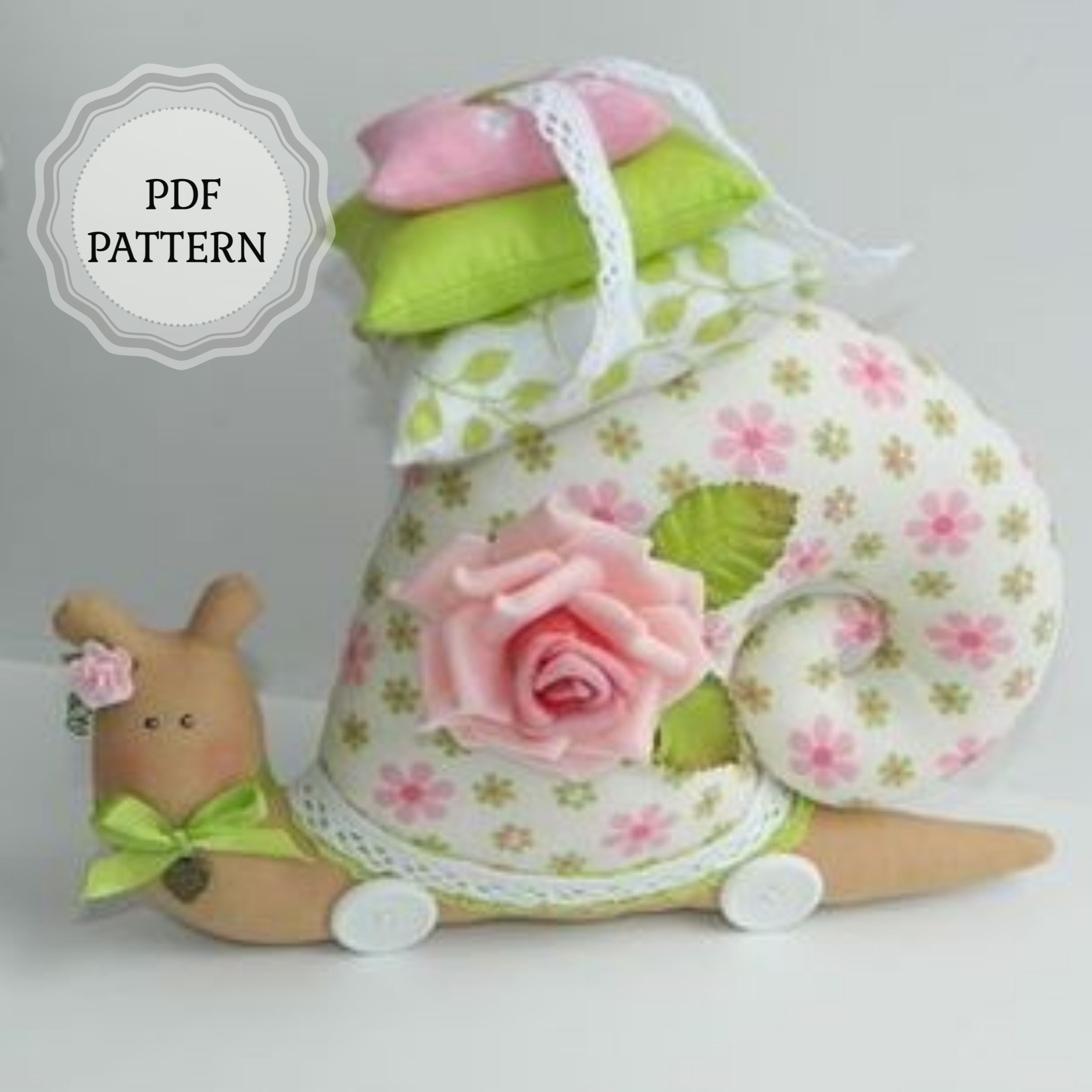 Diy Easter Snail decor pdf, sewing pattern textile Snail, ho | Inspire ...