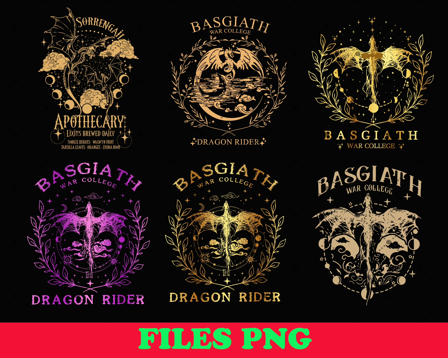 Basgiath War College Png, Dragon Rider, Fourth Wing Bundle P | Inspire ...