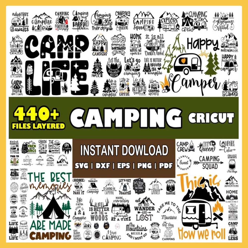 Camping Bundle Svg, Mega Bundle Svg | Inspire Uplift