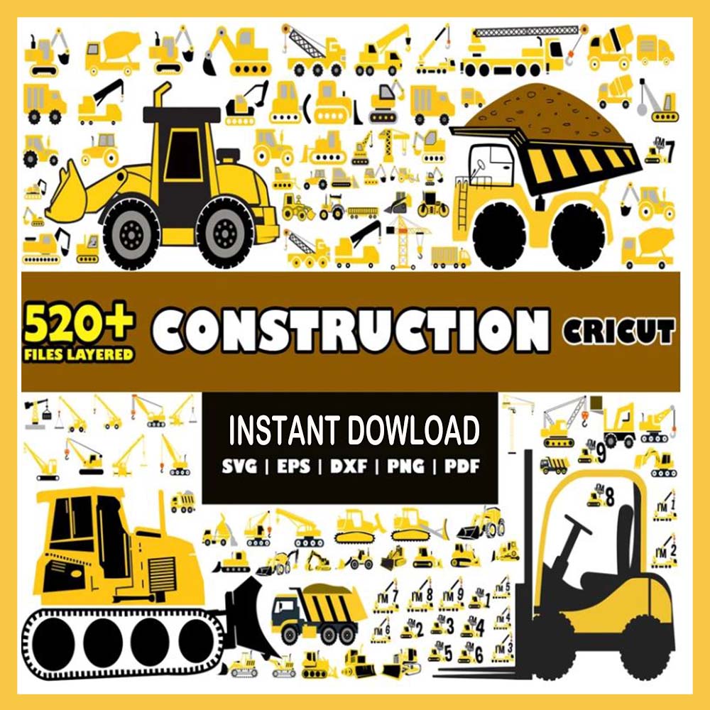 Construction Bundle Svg, Mega Bundle Svg | Inspire Uplift