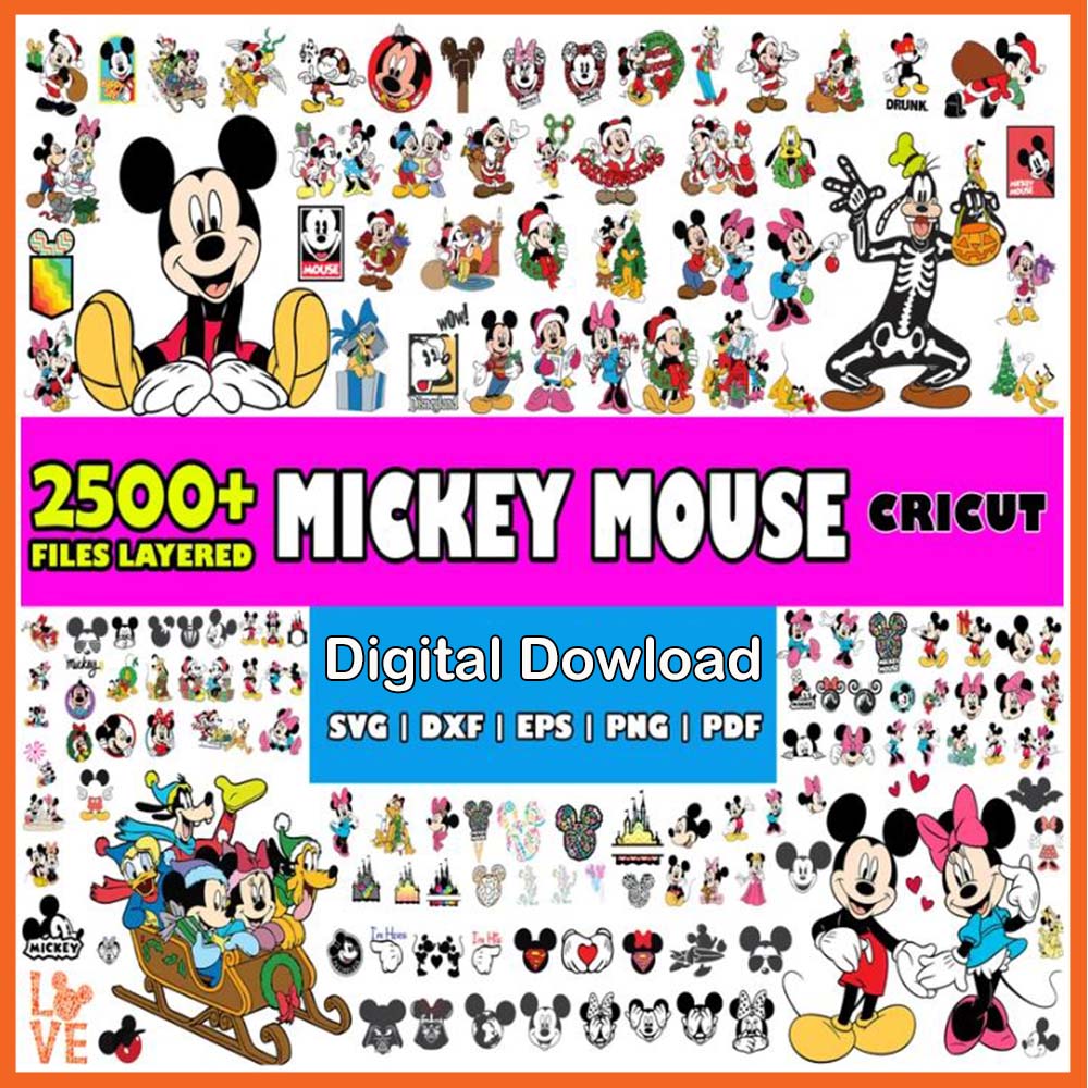 Mickey Mouse Bundle Svg, Mega Bundle Svg | Inspire Uplift