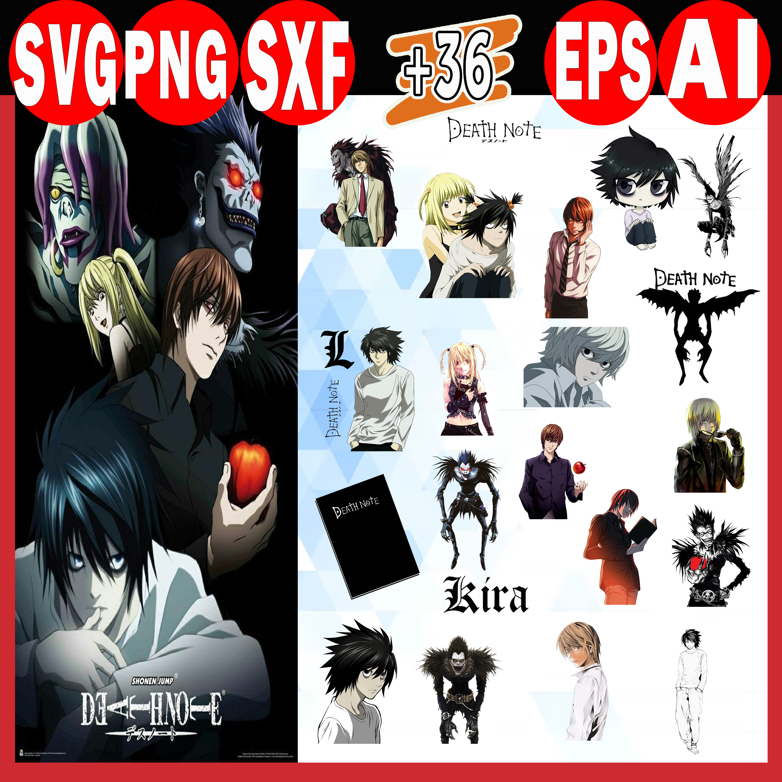 Death Note Svg, Japanese Manga Svg, Light Yagami Svg, Manga - Inspire ...