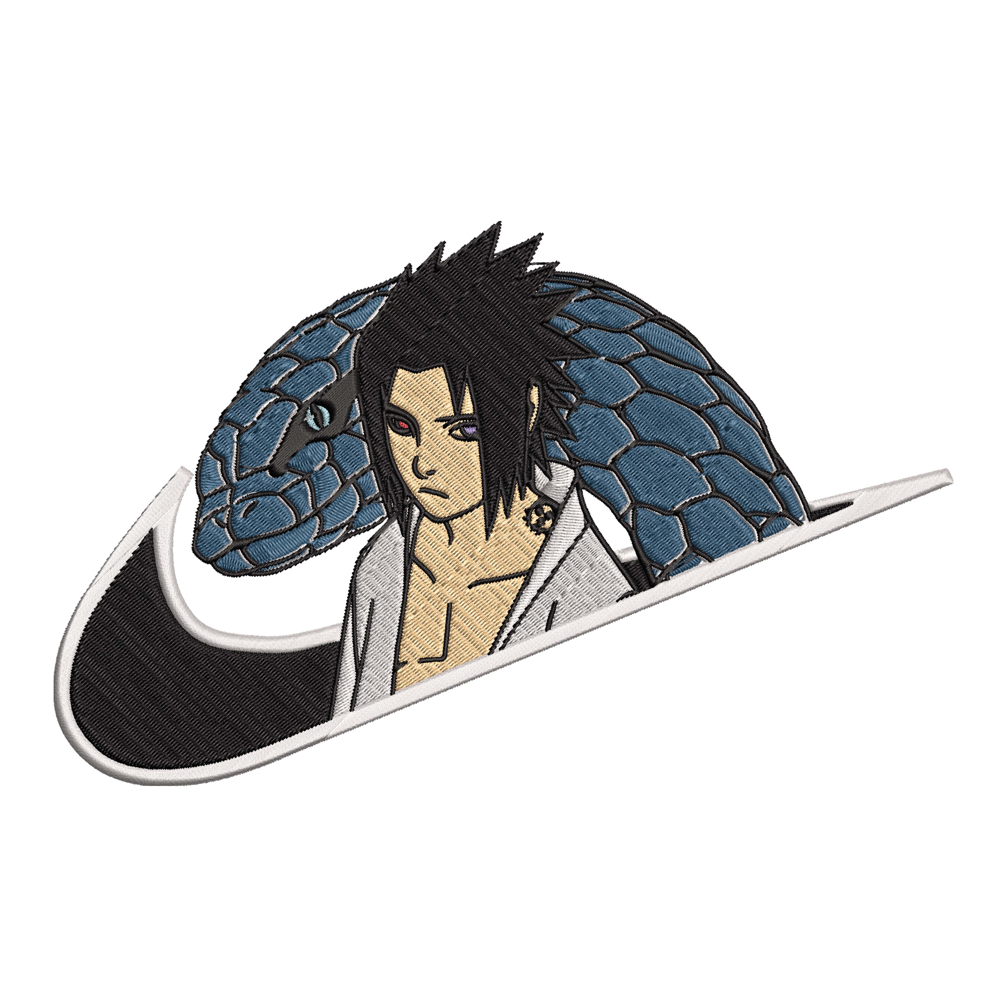 Uchiha Sasuke Embroidery Design File Naruto Anime - Inspire Uplift