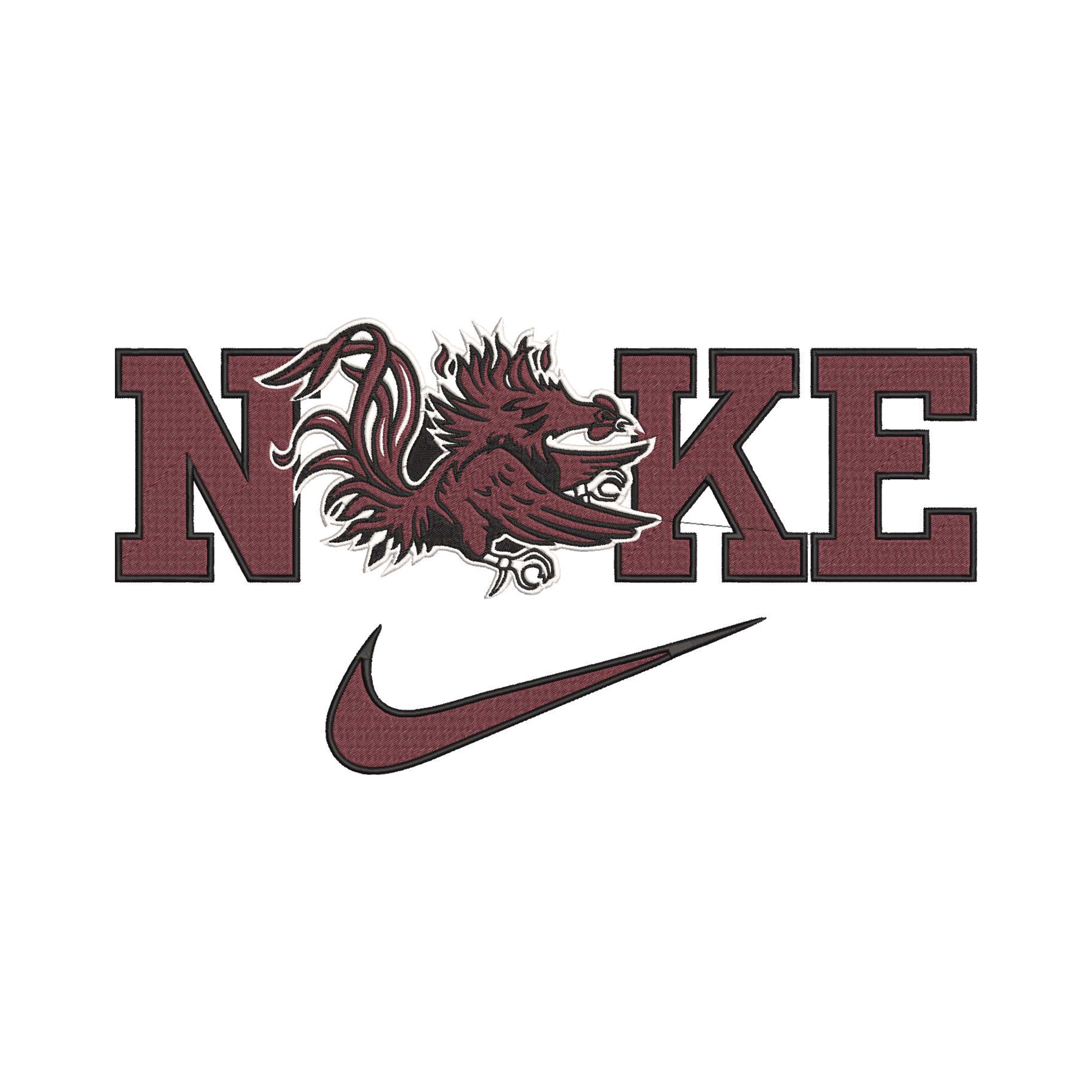 Nike South Carolina Gamecocks Embroidery File, NCAA Embroide - Inspire ...