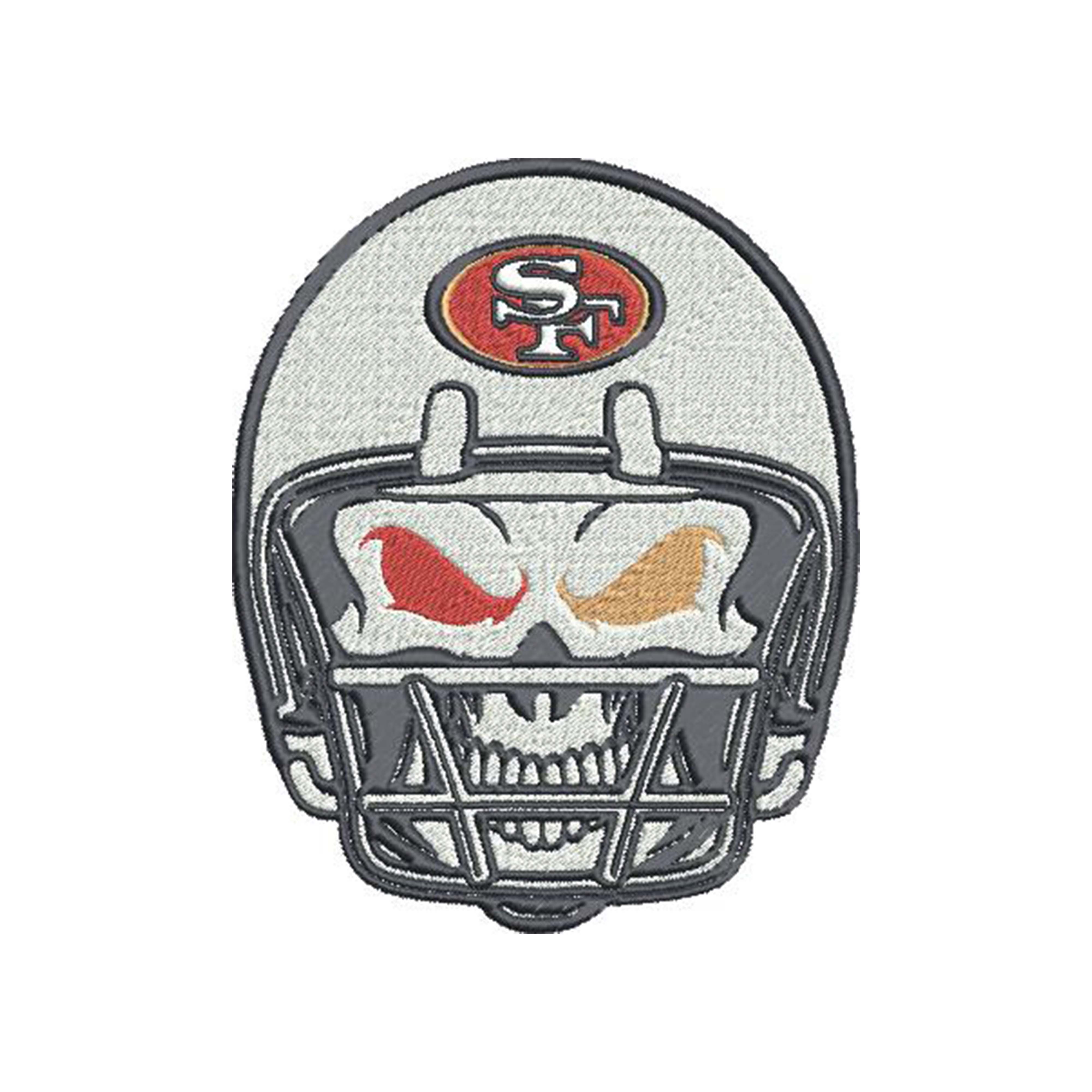 Skull Helmet San Francisco 49ers embroidery design, 49ers em - Inspire ...
