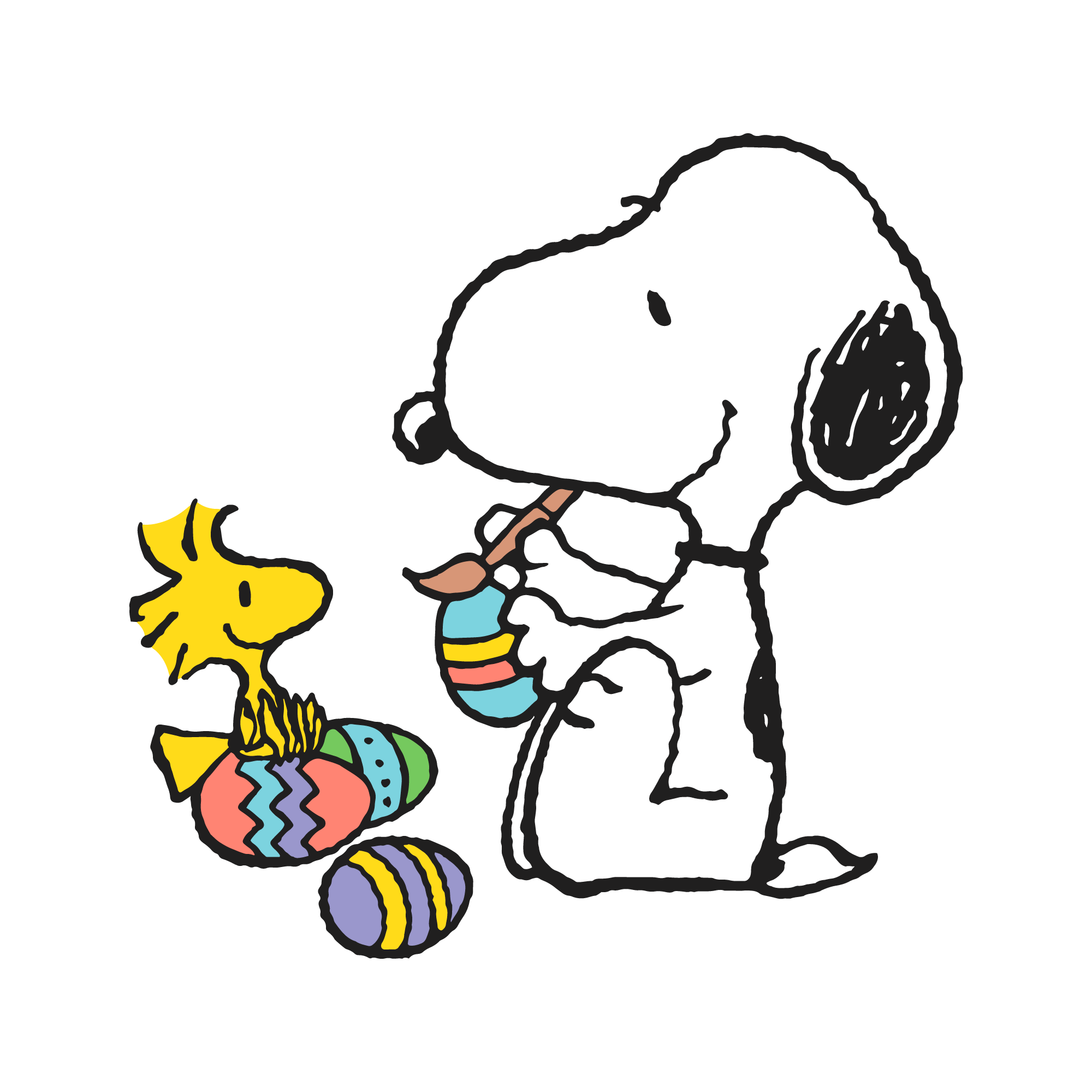 Cute Snoopy And Woodstock Easter Eggs Svg Digital Download | Inspire Uplift
