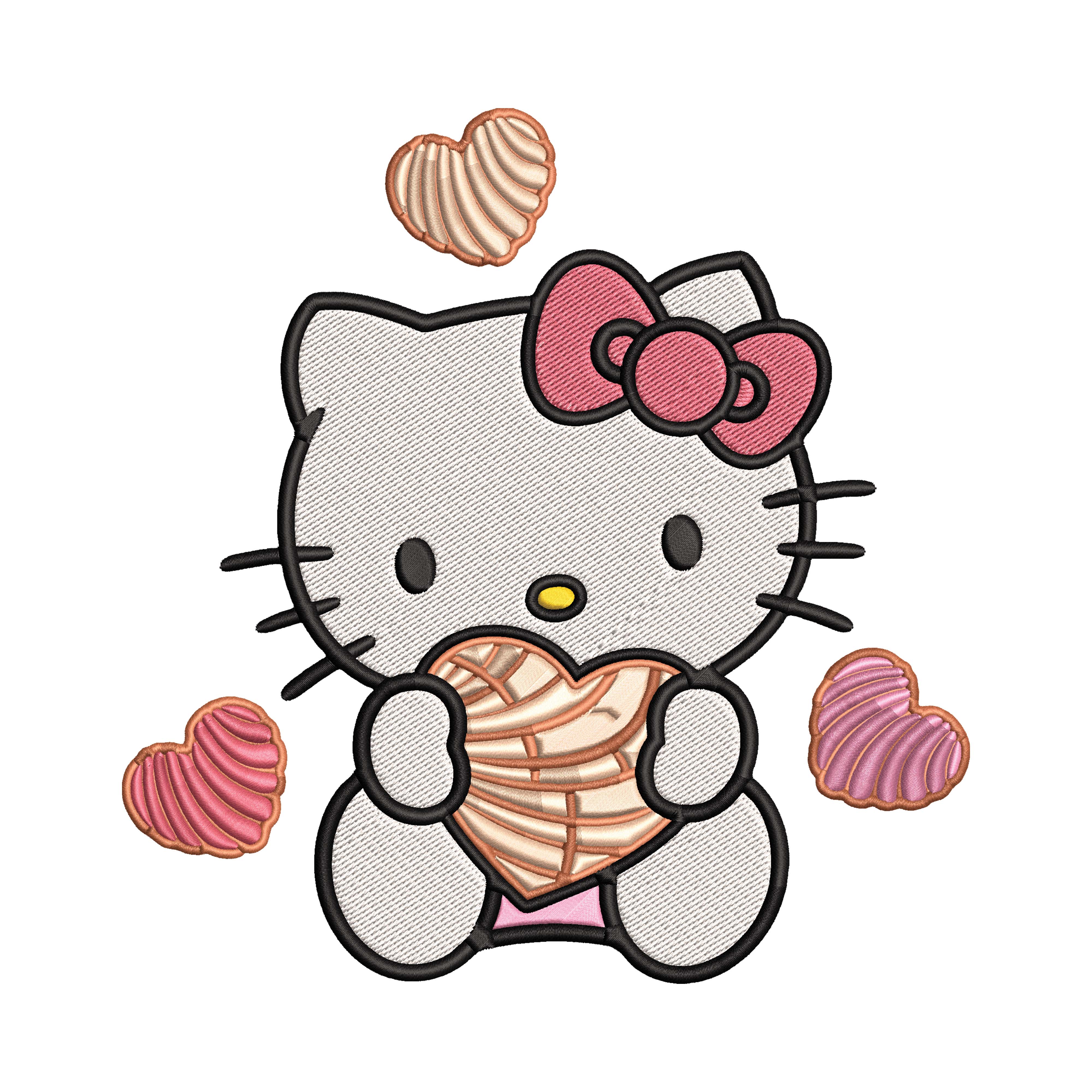 Concha Hello Kitty Embroidery Design | Inspire Uplift