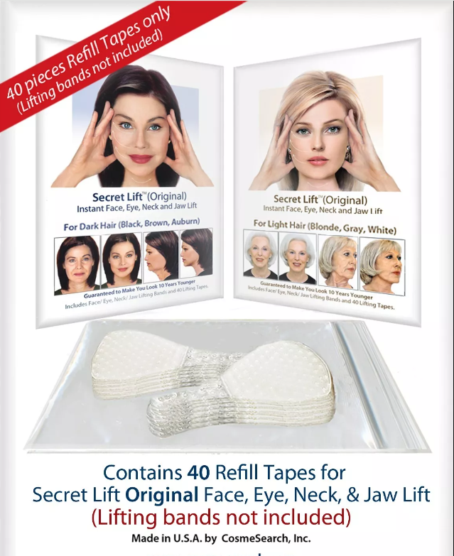 Instant Face Lift and Neck Lift Secret Lift Tapes Refill 40 - Inspire ...