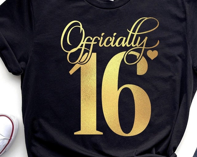 Officially 16 SVG PNG, 16th Birthday Svg, Sweet 16 Shirt Svg | Inspire ...