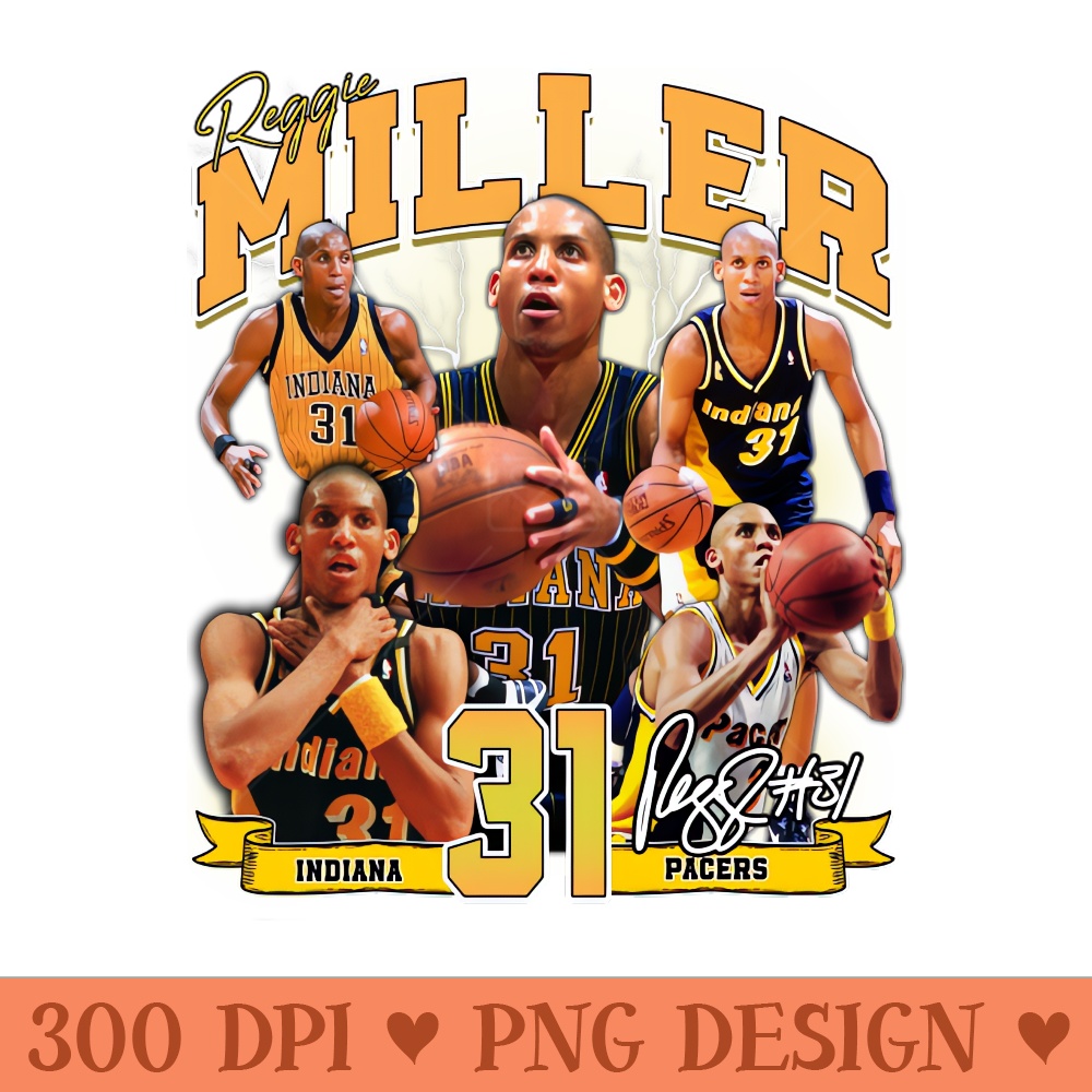 Reggie Miller Choke Sign Basketball Legend Signature Vintage | Inspire ...