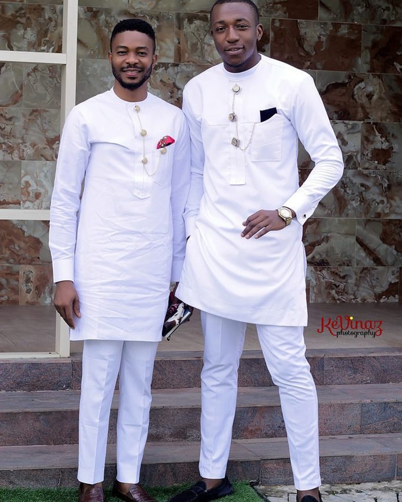 White senator's wear, Ankara high quality suit for men, Afri | Inspire ...