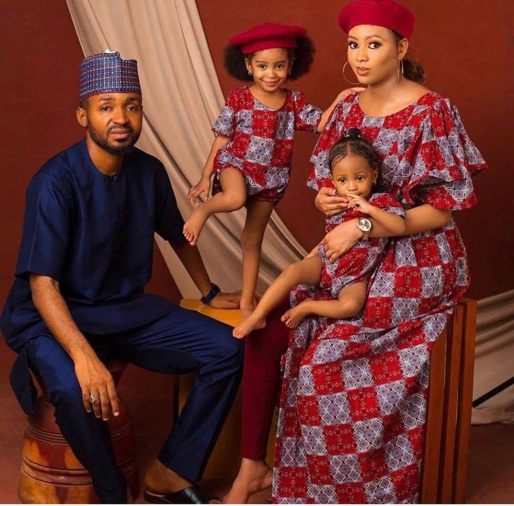 Family Ankara matching outfit for couple, Native matching ou | Inspire ...