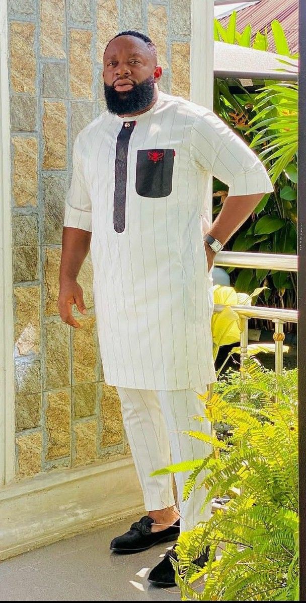 Hand-made African men's outfit, Unique wedding outfit for Af | Inspire ...