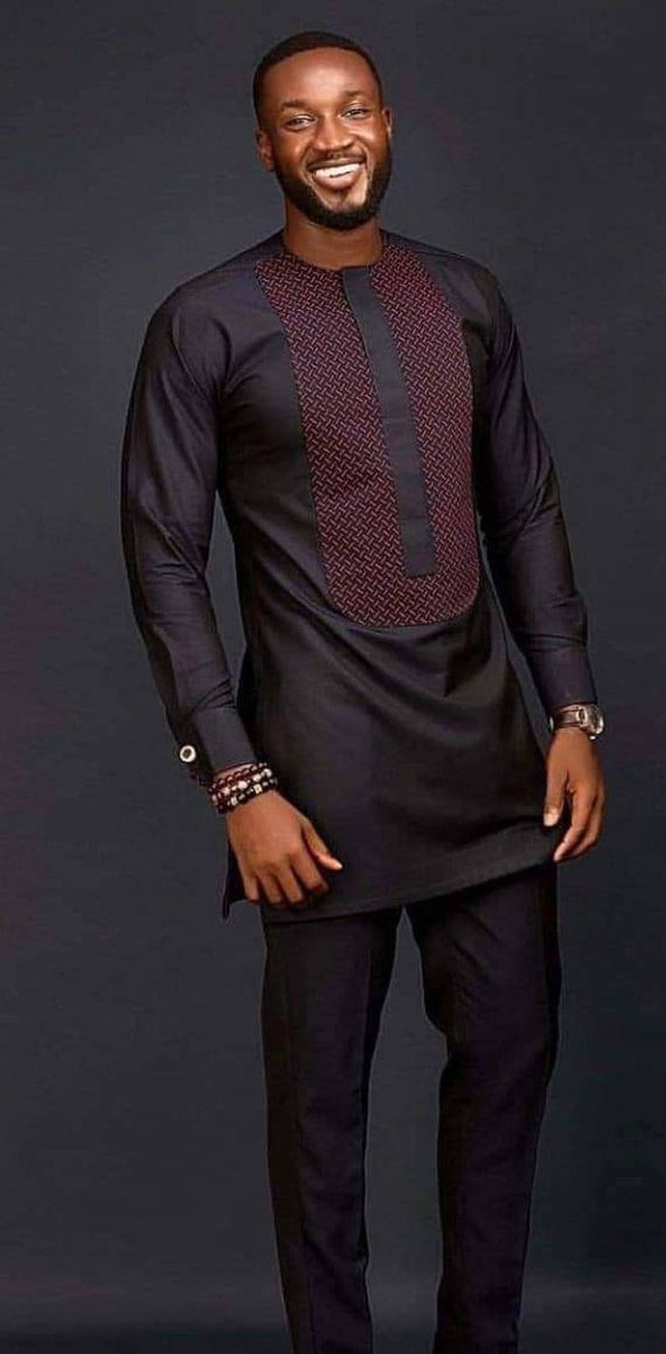 Traditional African Men's Wear with a Modern Twist, Black lo | Inspire ...