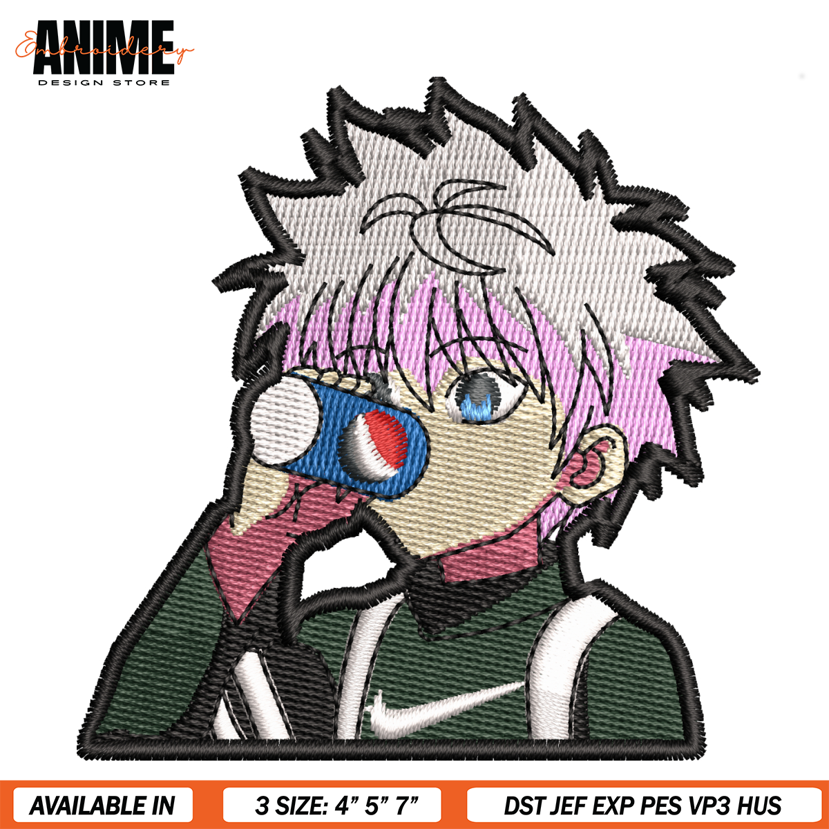 Zoldyck Killua Drink Pepsi Anime Embroidery File | Inspire Uplift
