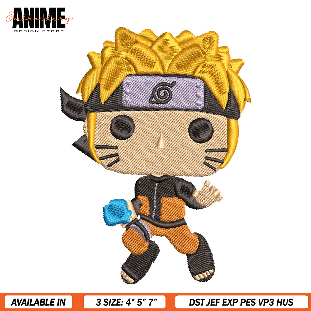 Naruto shippuden anime embroidery design - Inspire Uplift