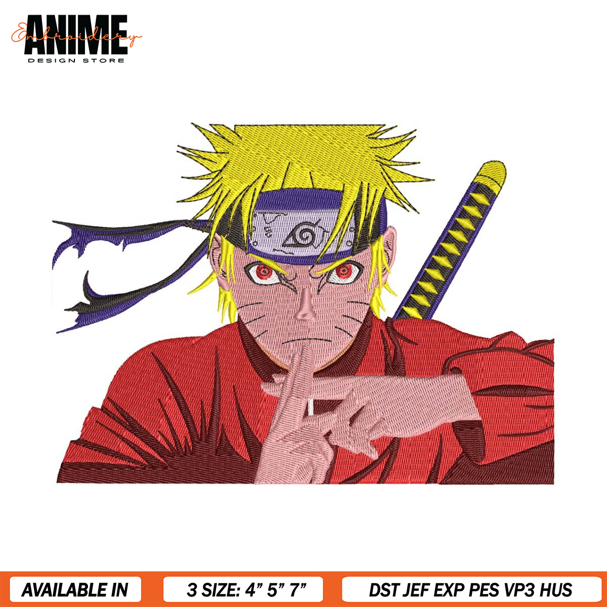 Uzumaki Naruto Anime Embroidery Design | Inspire Uplift