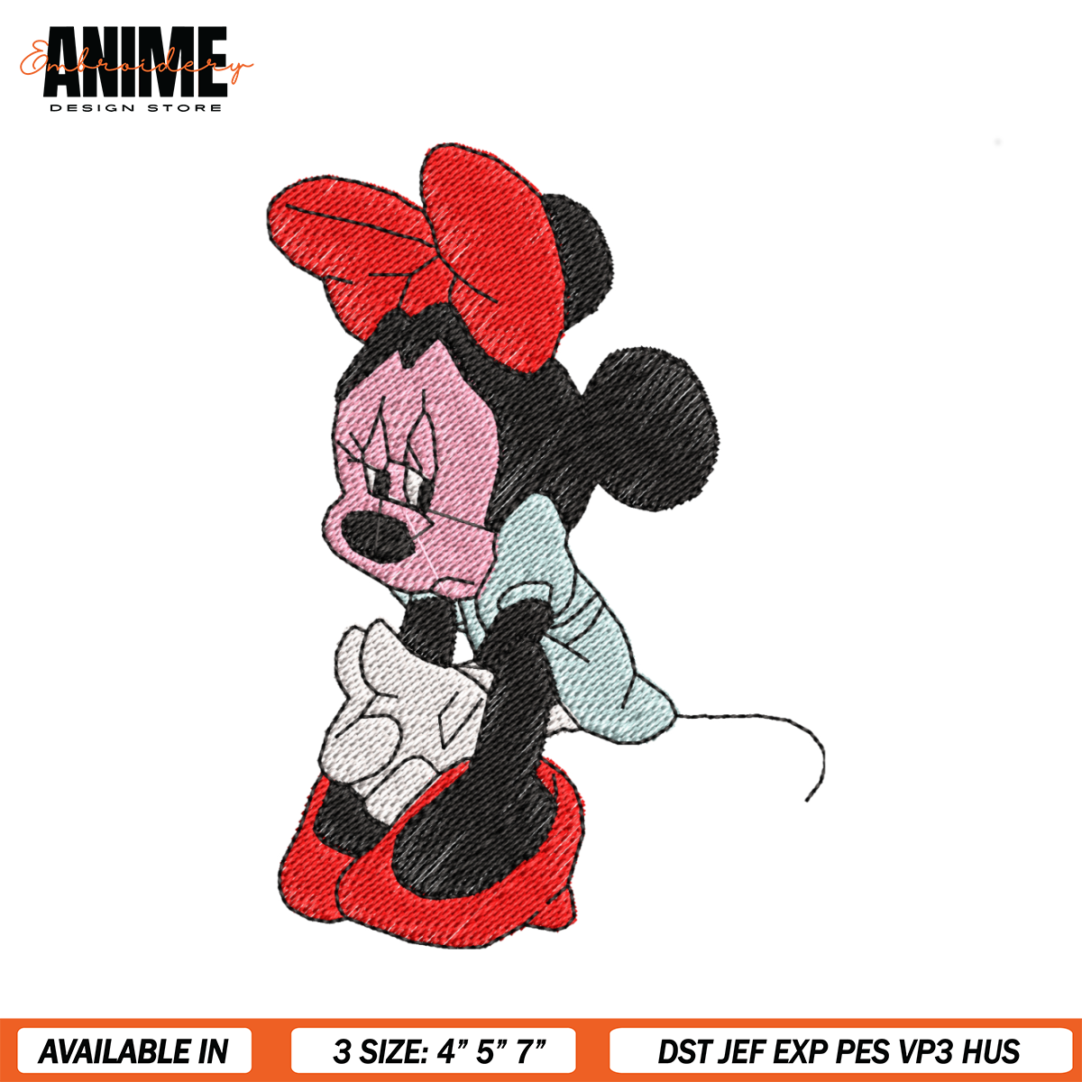 Minnie Mouse Sad Embroidery Design | Inspire Uplift
