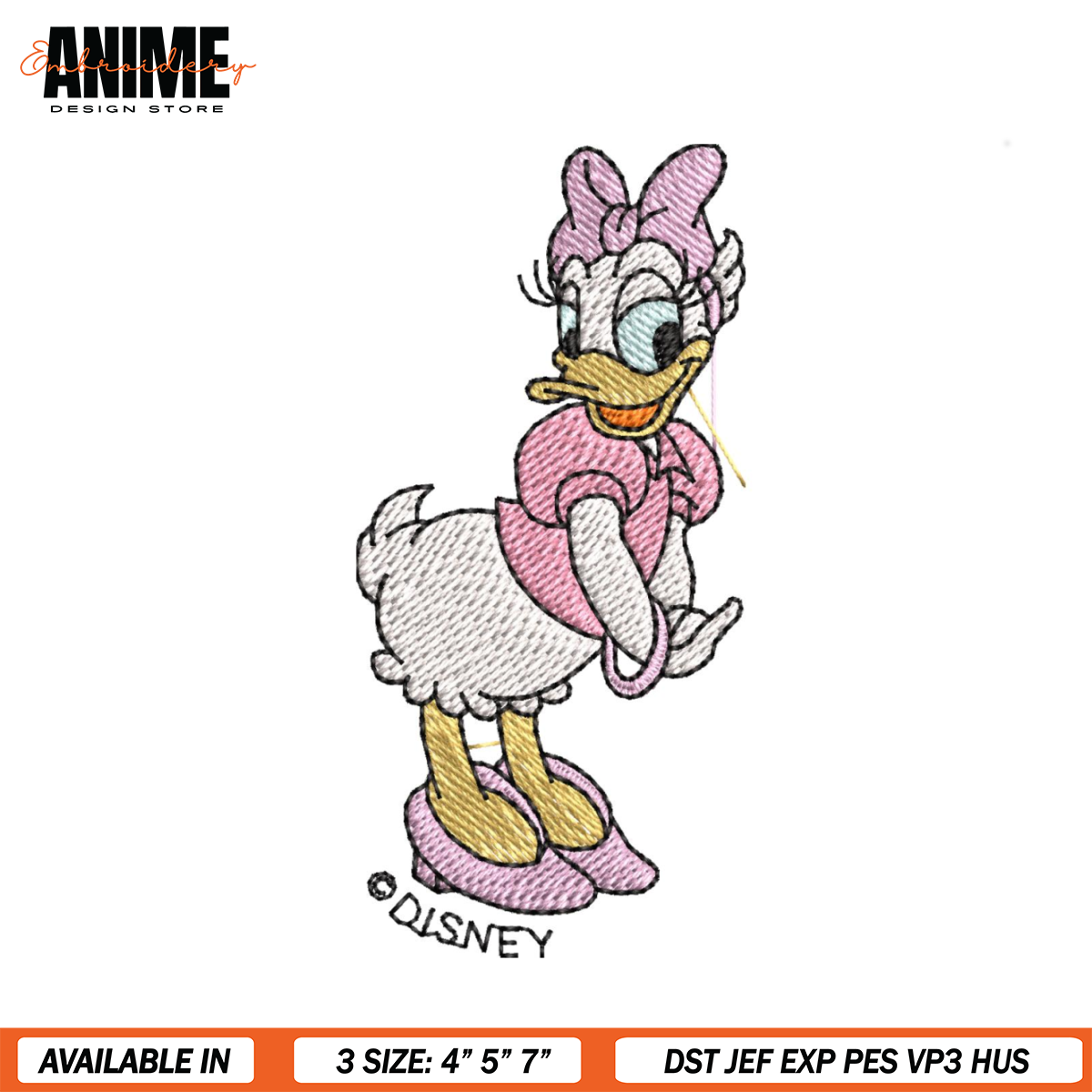 Daisy Duck Disney Character Embroidery | Inspire Uplift