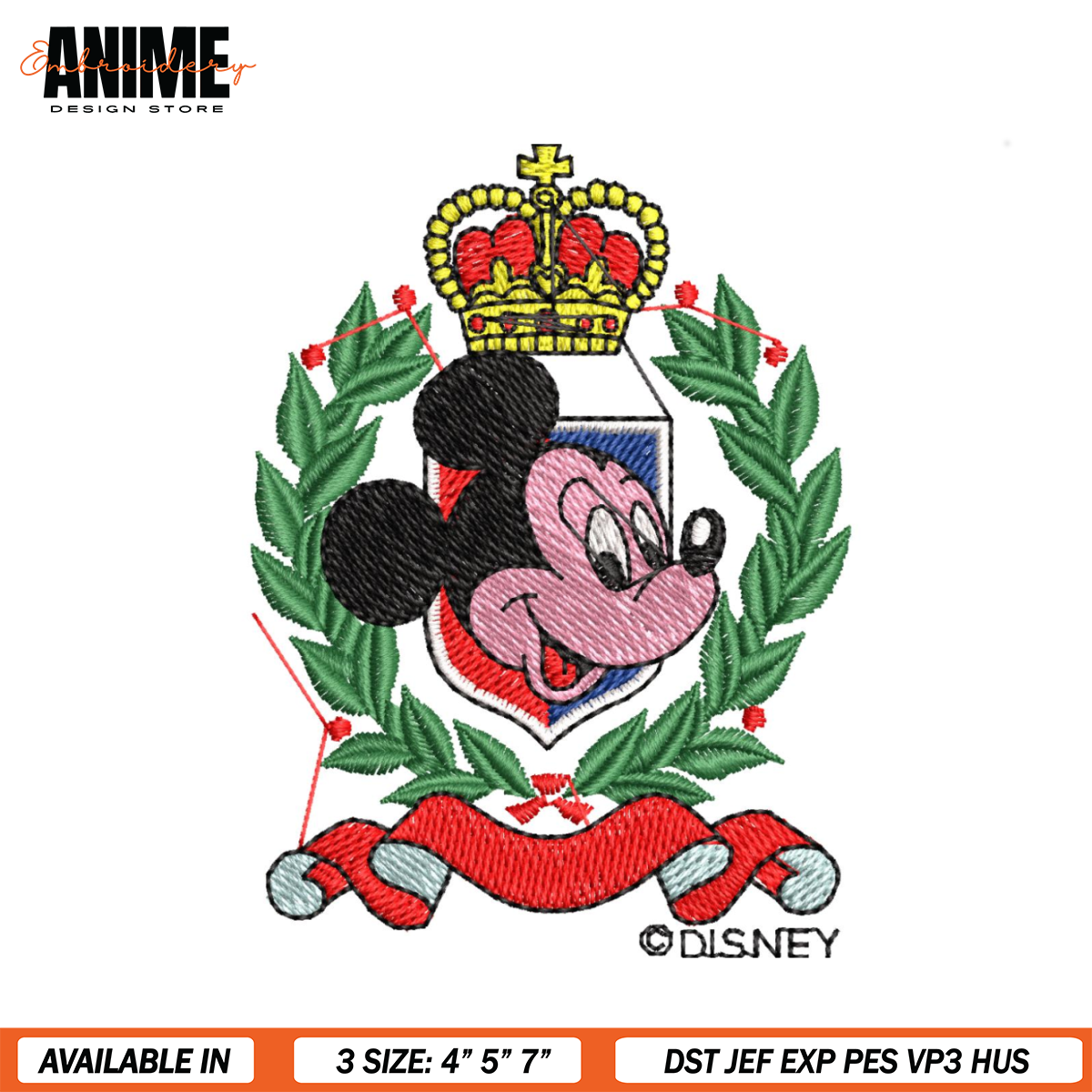 Mickey Crown Logo Embroidery | Inspire Uplift