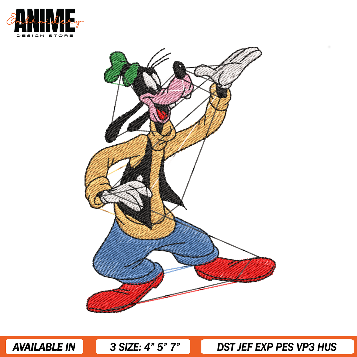 Goofy Dog Disney Embroidery Design | Inspire Uplift